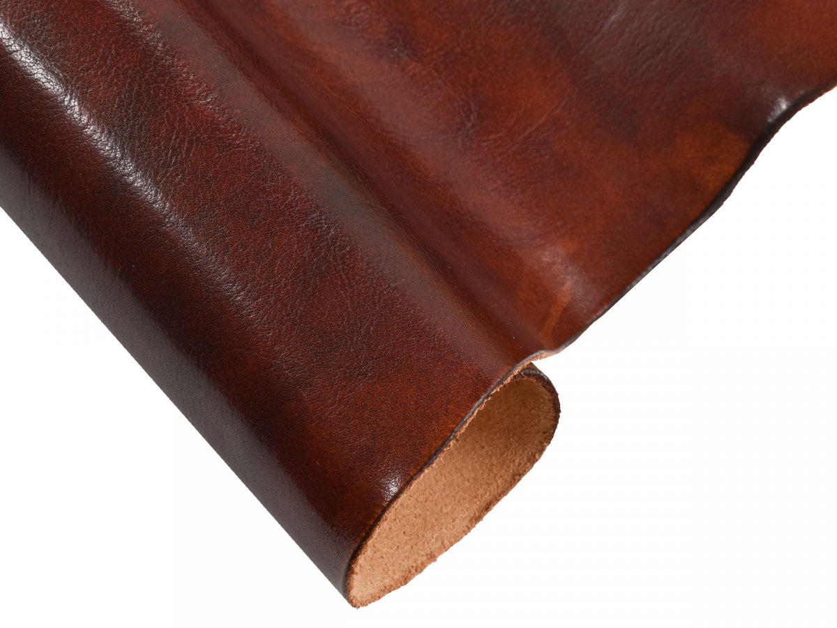 Aniline Hand Buffered Shoulders - Veg Tan Leather | BuyLeatherOnline