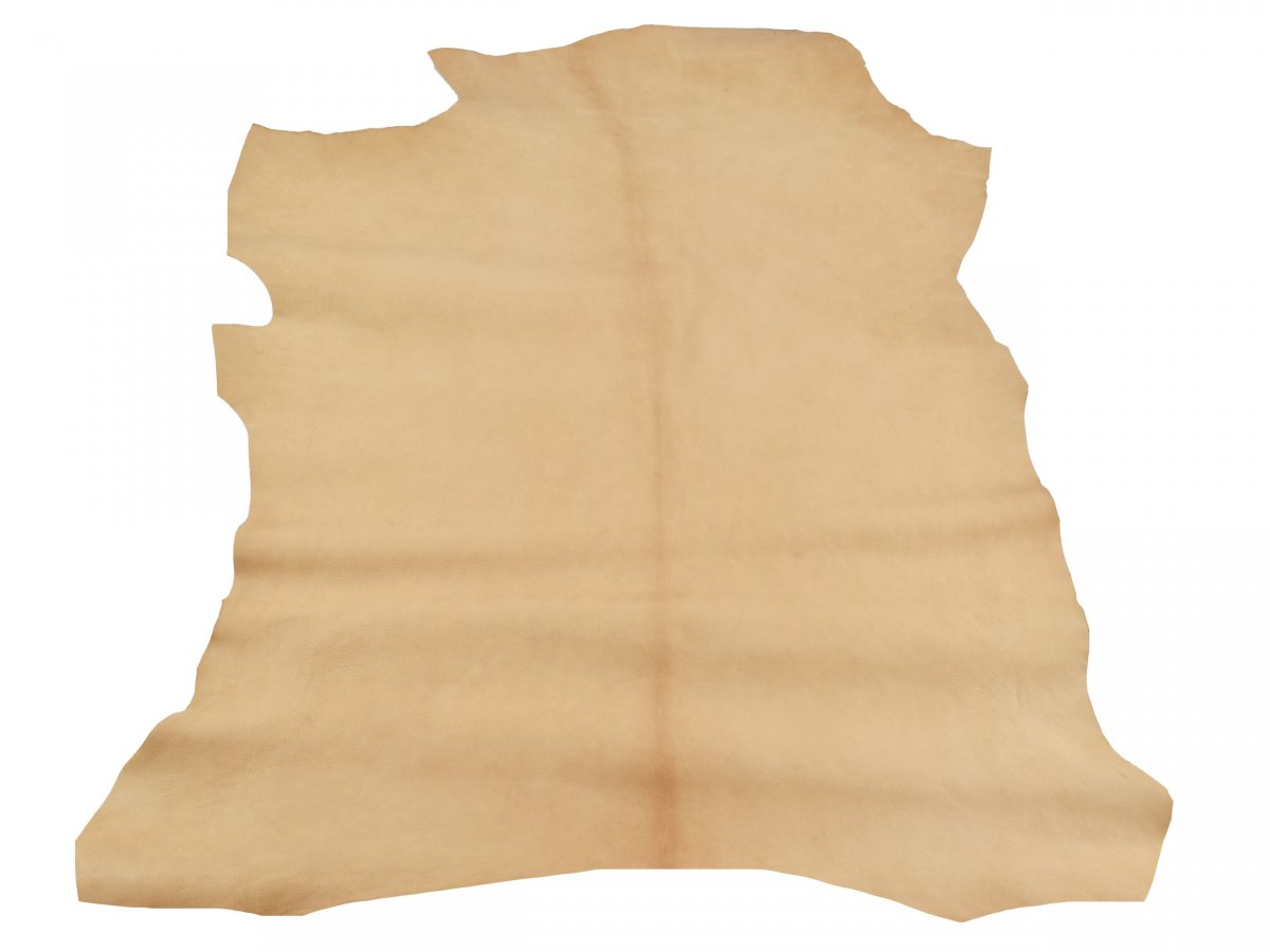 Tumbled (Dry-Milled) Vegetable Tanned Natural Goatskin Leather ...