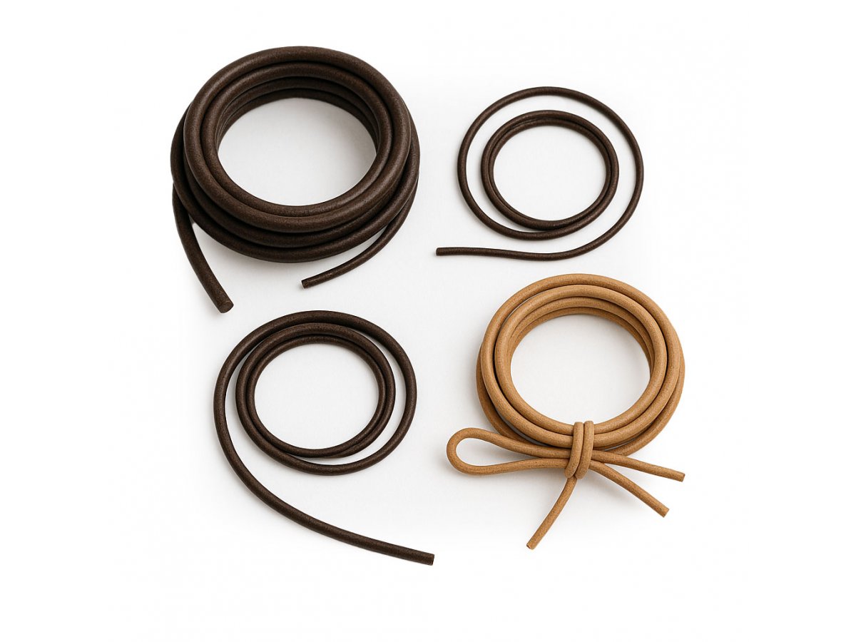 Leather Laces, Cords & Strings in Italian Leather | BuyLeatherOnline