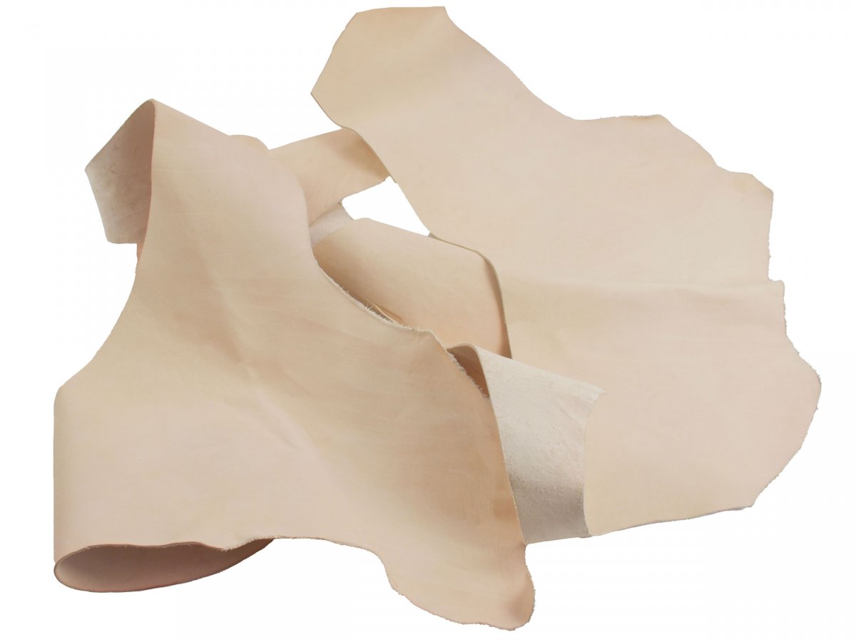 Buffalo Leather Scraps - Natural Veg Tan Remnants | BuyLeatherOnline