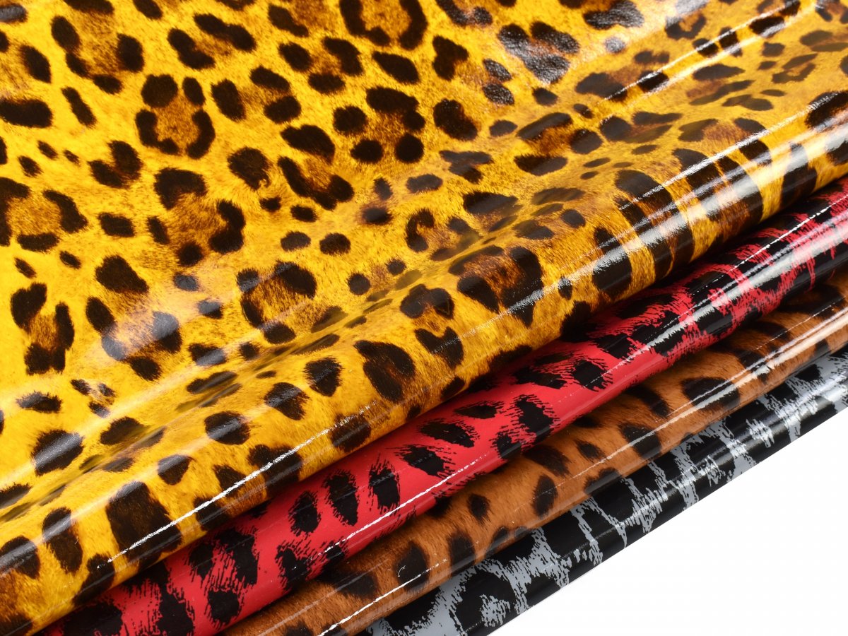 Kalbslackleder mit Leopardenmuster | BuyLeatherOnline