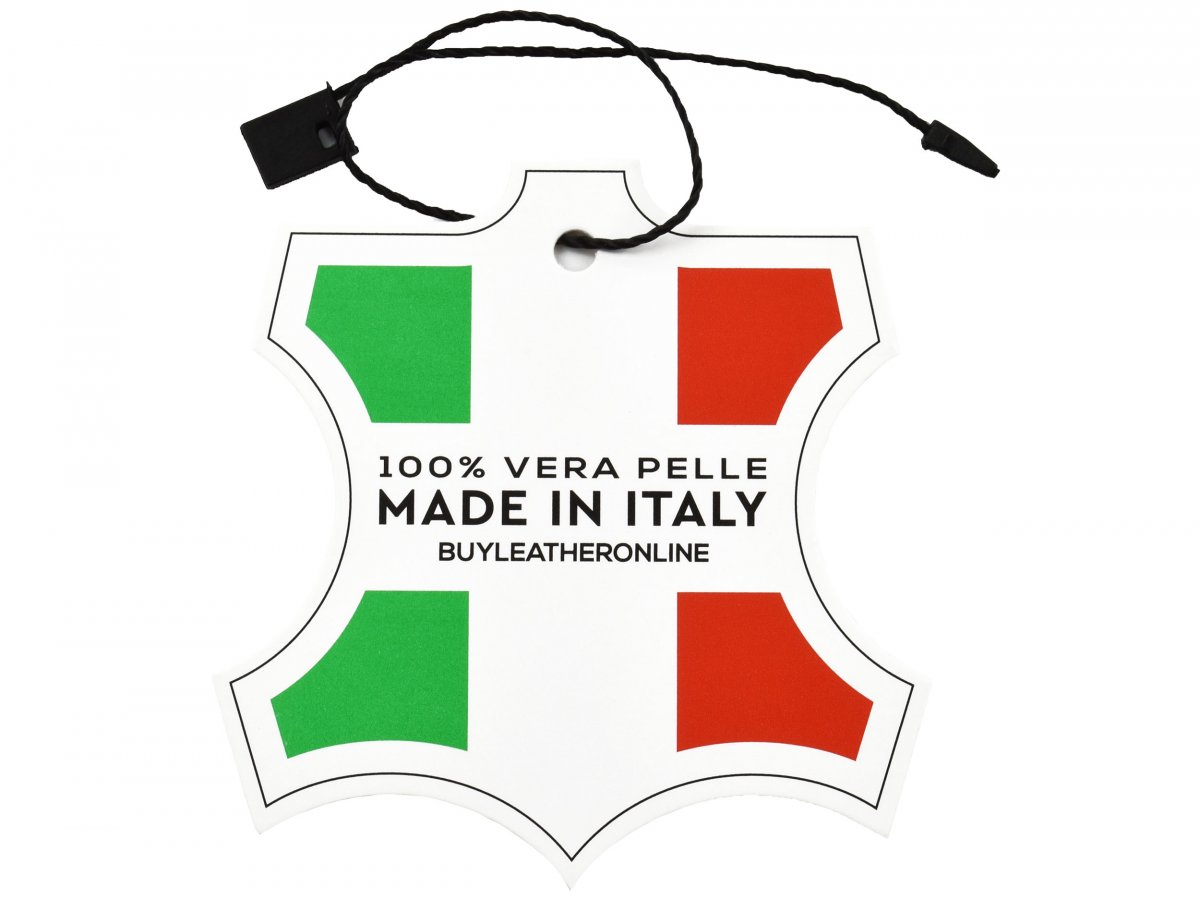 100% Made in Italy Genuine Leather Label and Tag | BuyLeatherOnline